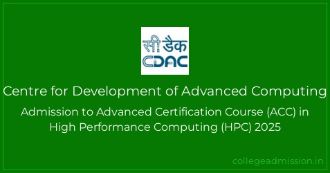 Centre for Development of Advanced Computing Admission to Advanced ...
