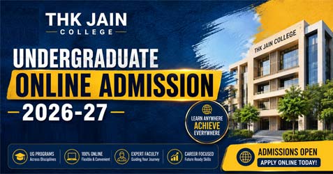 THK Jain College: UG Admission Notice 2026-27 | College Admission
