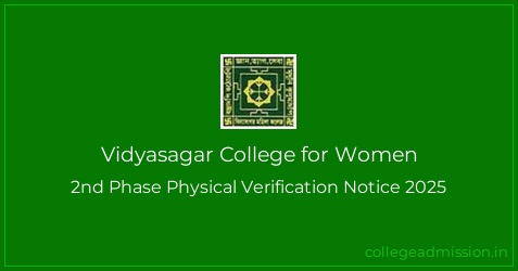 Vidyasagar College for Women: 2nd Phase Physical Verification Notice ...