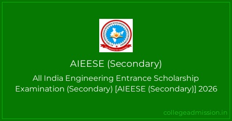 AIEESE (Secondary) 2026: All India Engineering Entrance Scholarship Examination (Secondary ...