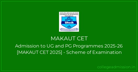 MAKAUT CET 2025: Admission to UG and PG Programmes 2025-26 [MAKAUT CET ...