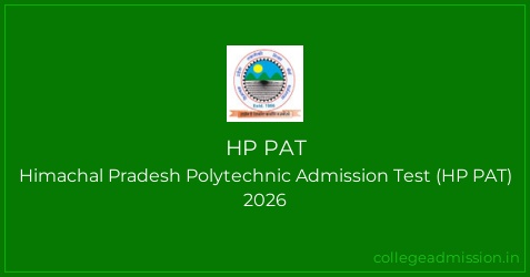 HP PAT 2026: Himachal Pradesh Polytechnic Admission Test (HP PAT) 2026 ...