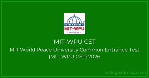 MIT-WPU CET 2026: MIT World Peace University Common Entrance Test (MIT ...