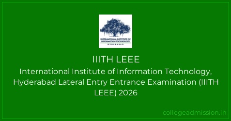 IIITH LEEE 2026: International Institute of Information Technology ...