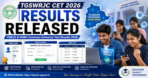 TGSWRJC CET 2026: TGRJC & KGBV Test Results 2026 | College Admission