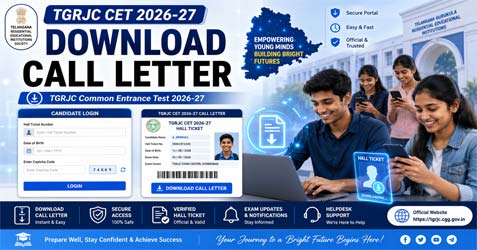 TGSWRJC CET 2026: Call Letter Download Link for TGRJC CET 2026-27 ...