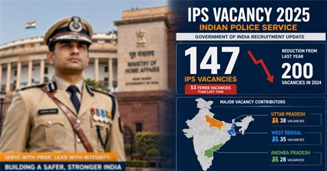 IPS Vacancy 2025 Drops to 147 Posts: Cadre-Wise Distribution and State ...