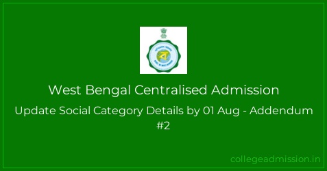 WBCAP 2025: Update Social Category Details by 01 Aug - Addendum #2 ...