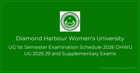 Diamond Harbour Women's University: UG 1st Semester Examination ...