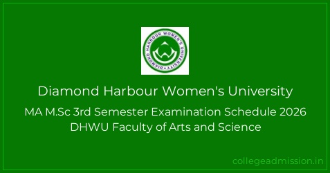 Diamond Harbour Women's University: MA M.Sc 3rd Semester Examination ...