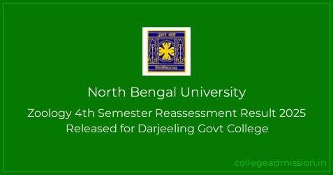 North Bengal University: Zoology 4th Semester Reassessment Result 2025 ...