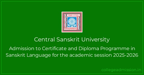 Central Sanskrit University: Admission to Certificate and Diploma ...
