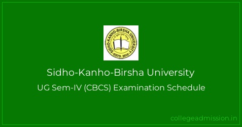Sidho-Kanho-Birsha University: UG Sem-IV (CBCS) Examination Schedule ...