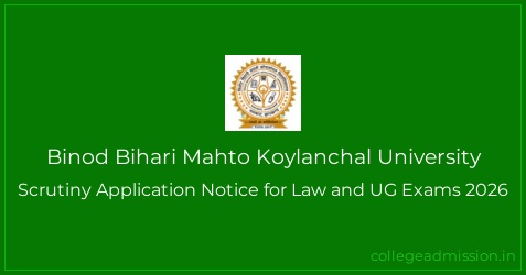 Binod Bihari Mahto Koylanchal University: Scrutiny Application Notice ...