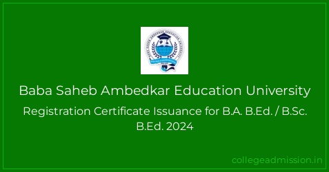 Baba Saheb Ambedkar Education University: Registration Certificate ...